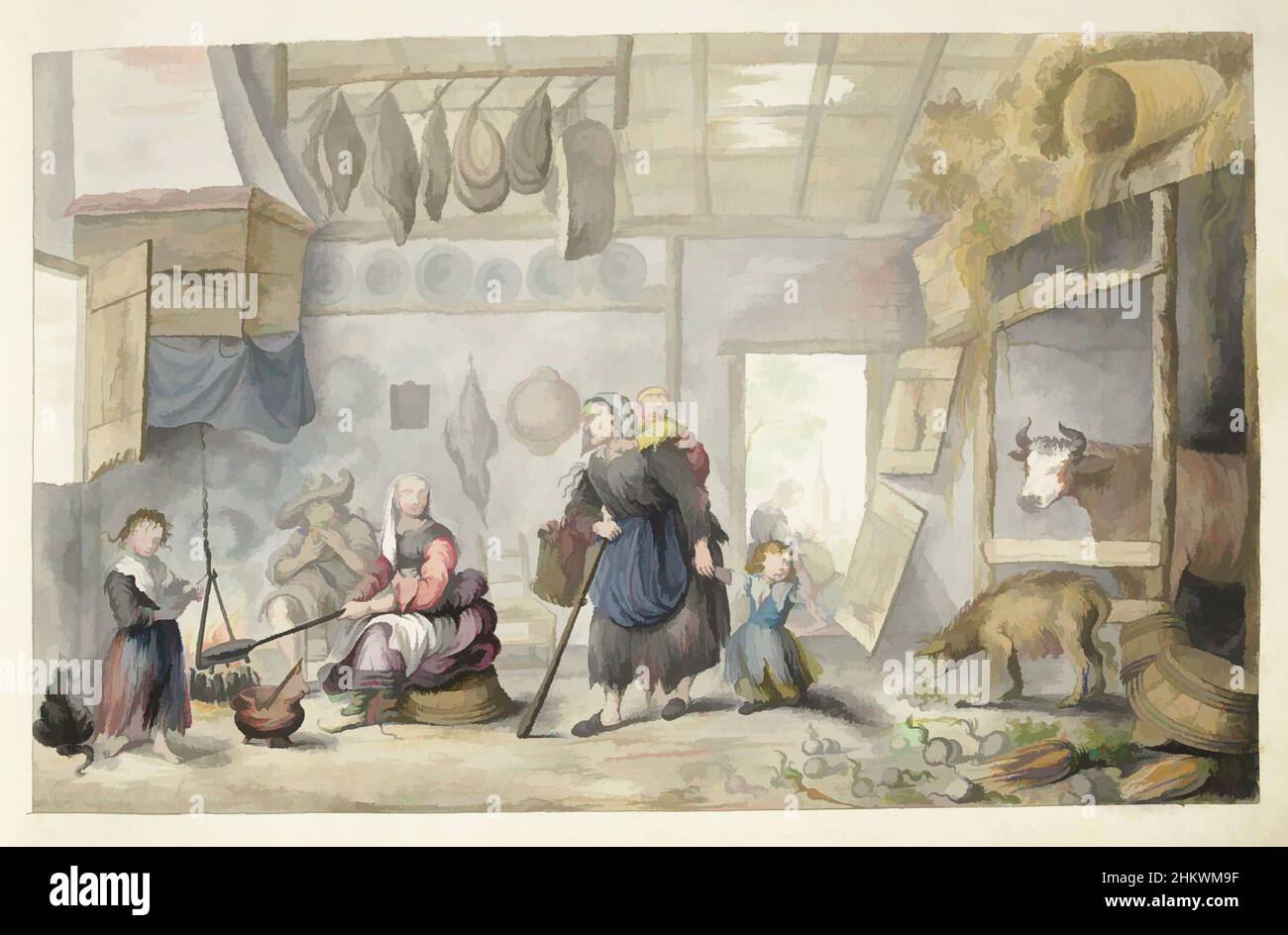 Art inspired by Peasant interior (Charity or Poverty), A poor peasant ...