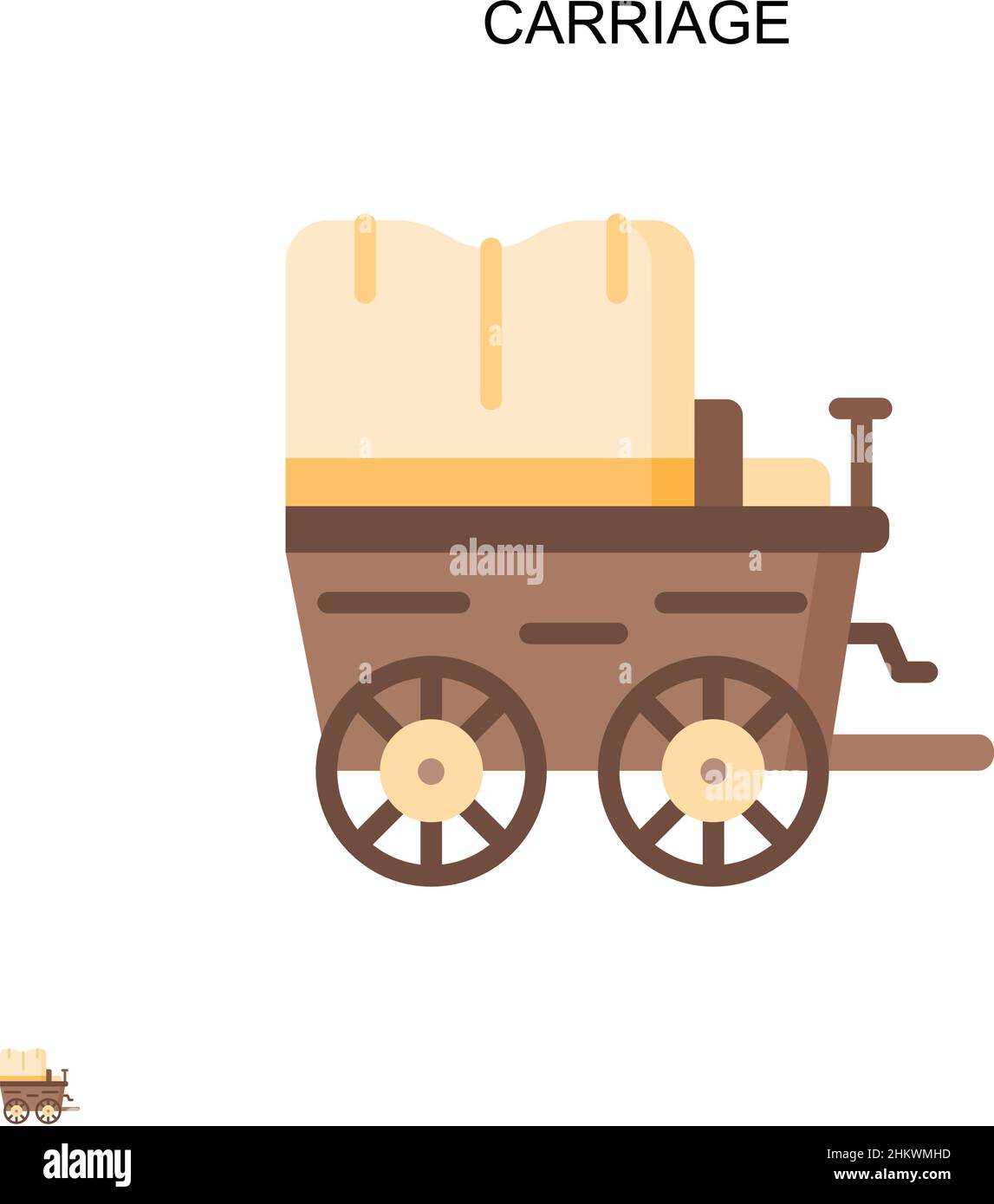 Carriage Simple vector icon. Illustration symbol design template for ...