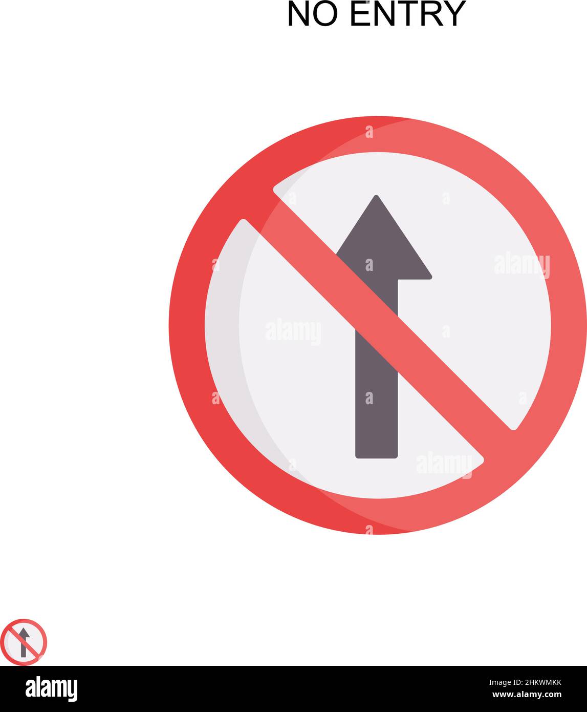 No entry Simple vector icon. Illustration symbol design template for ...
