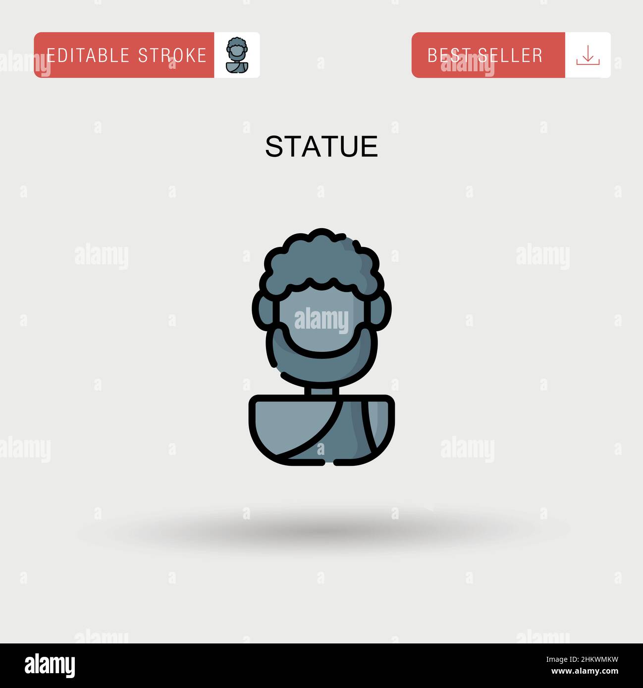 Statue Simple vector icon Stock Vector Image & Art - Alamy