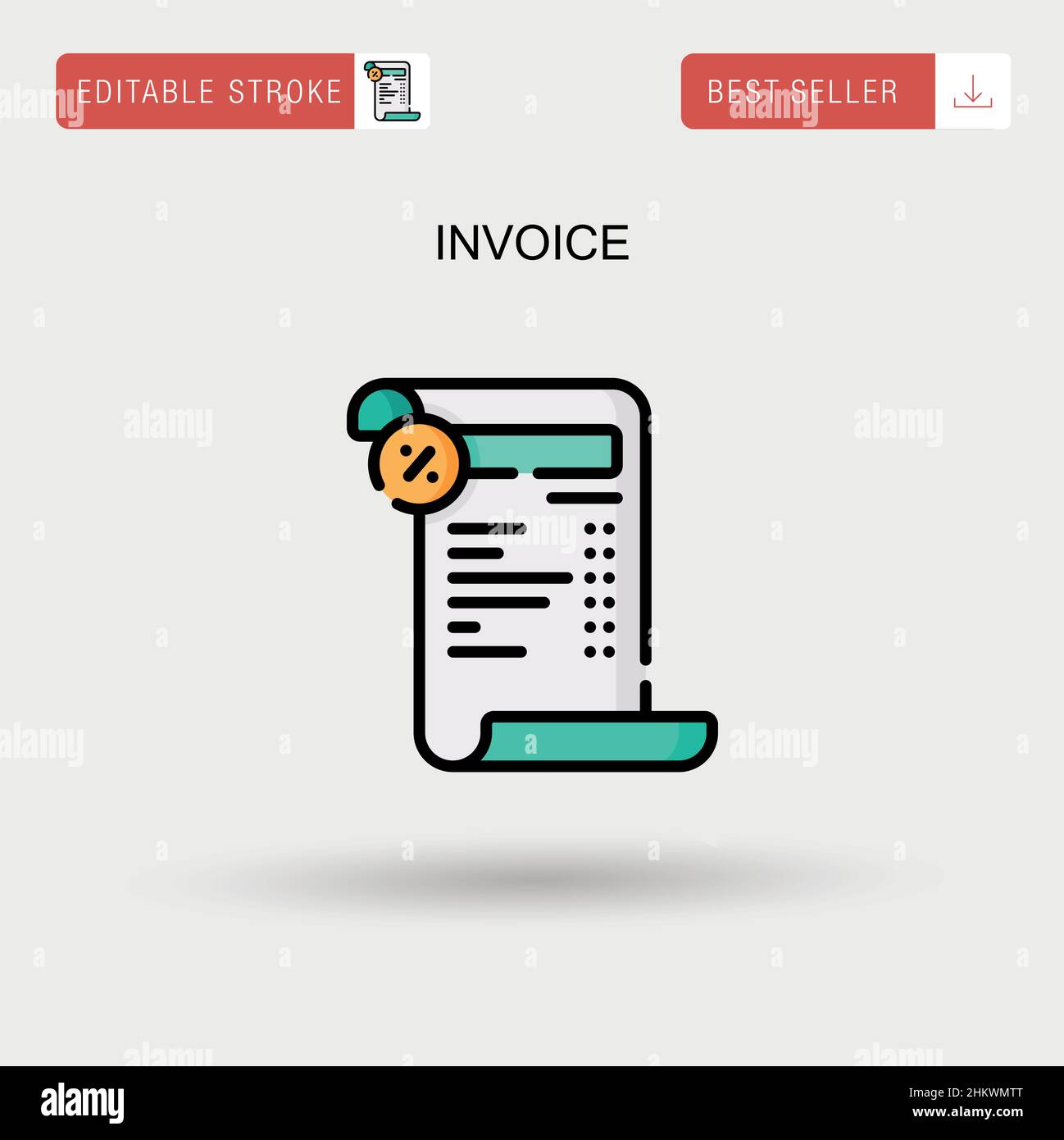 Invoice Simple vector icon Stock Vector Image & Art - Alamy