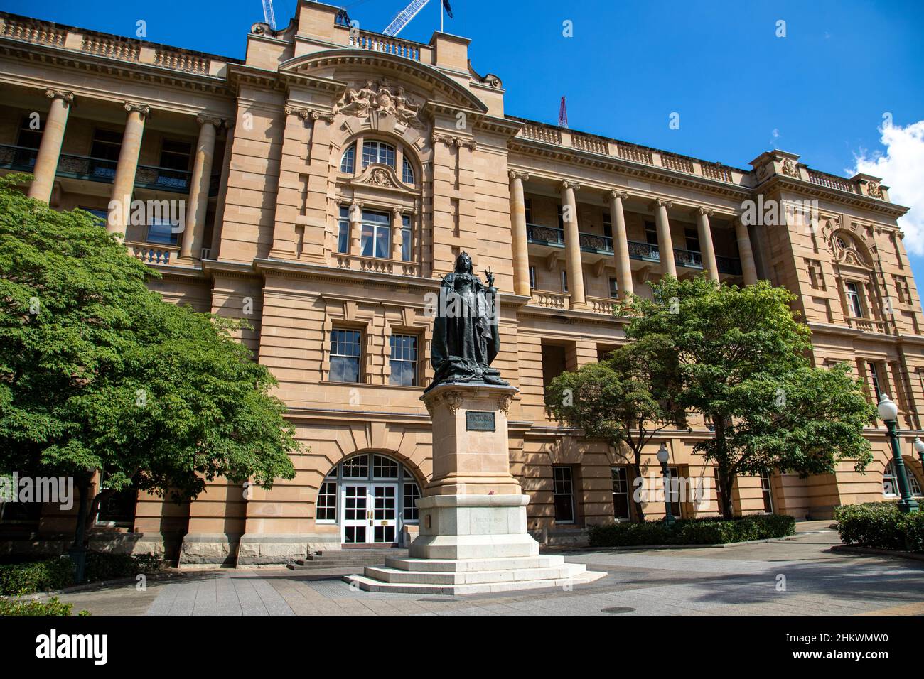 Queen Victoria monument in front of treasury casino hotel Stock Photo ...