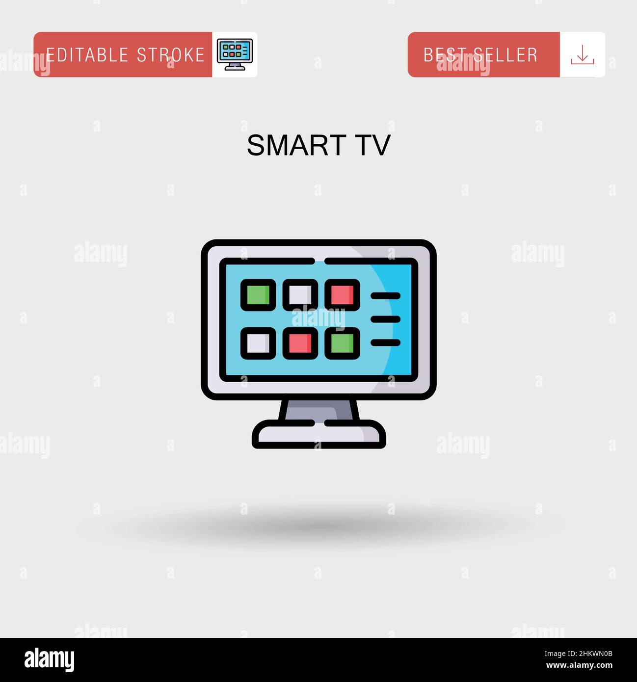 Smart tv Simple vector icon Stock Vector Image & Art - Alamy