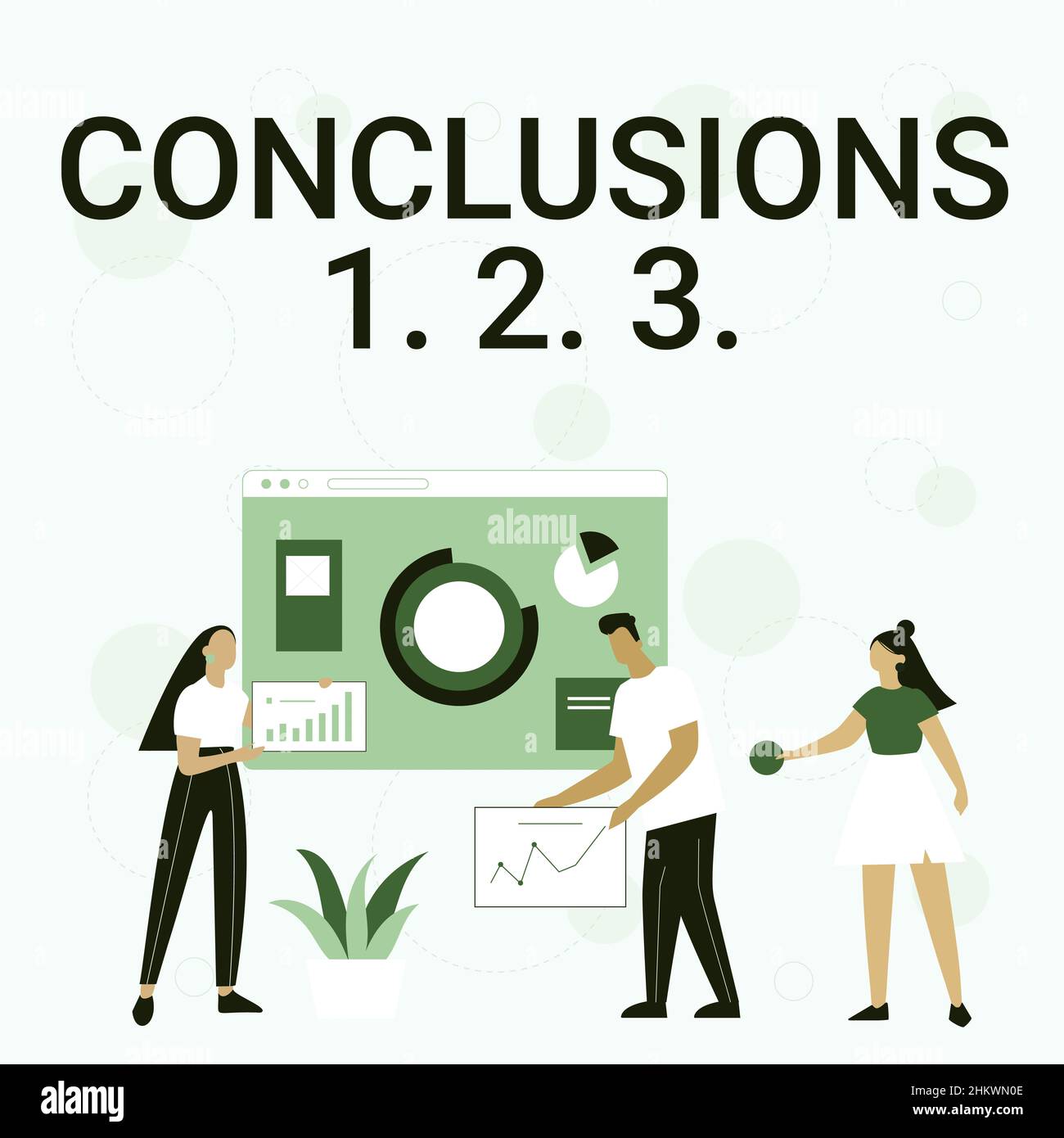 Text caption presenting Conclusions 1. 2. 3.. Concept meaning Lists of ...