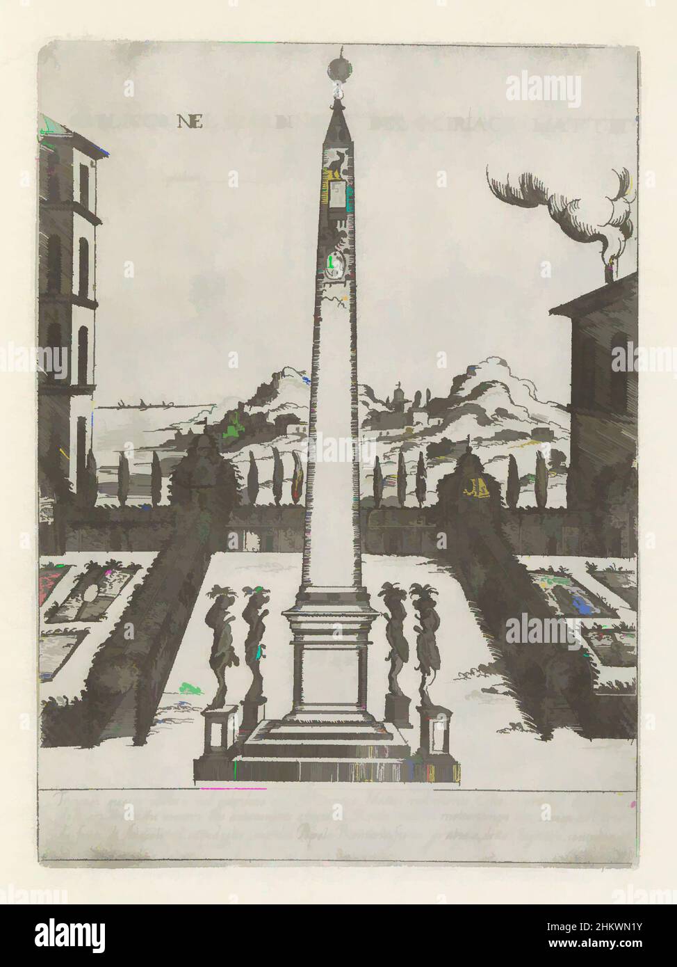 Art inspired by Obelisk in the garden of Ciriaco Mattei, Obelisco nel ...