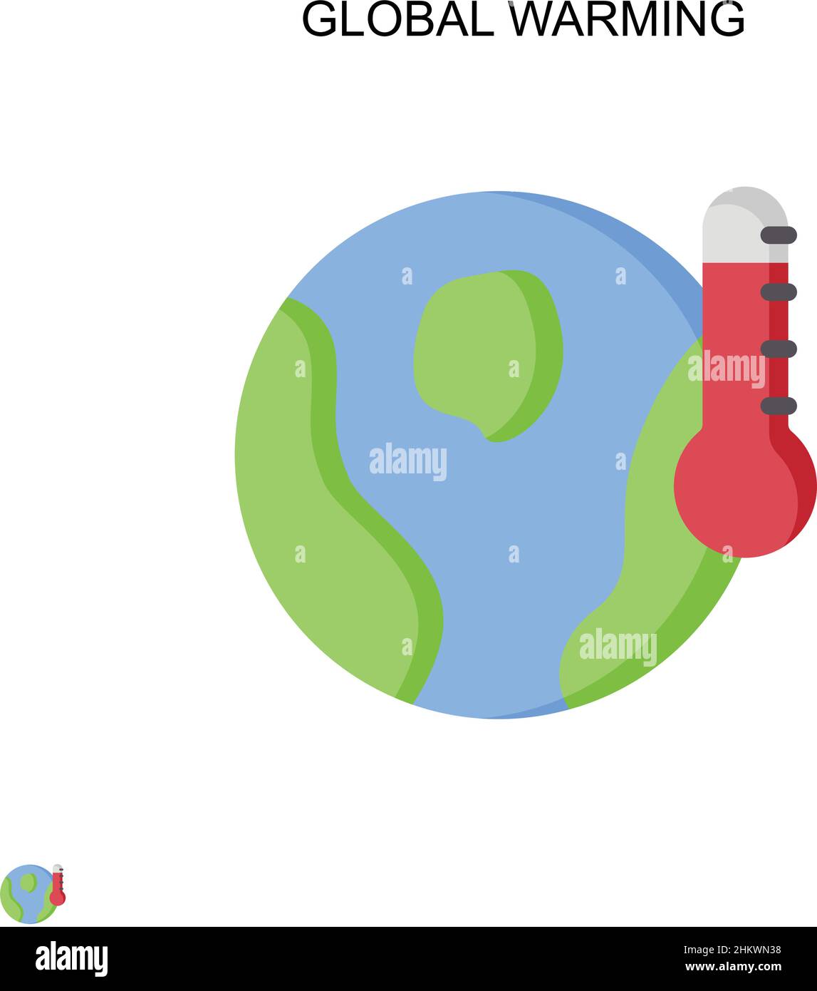 Global warming Simple vector icon. Illustration symbol design template ...