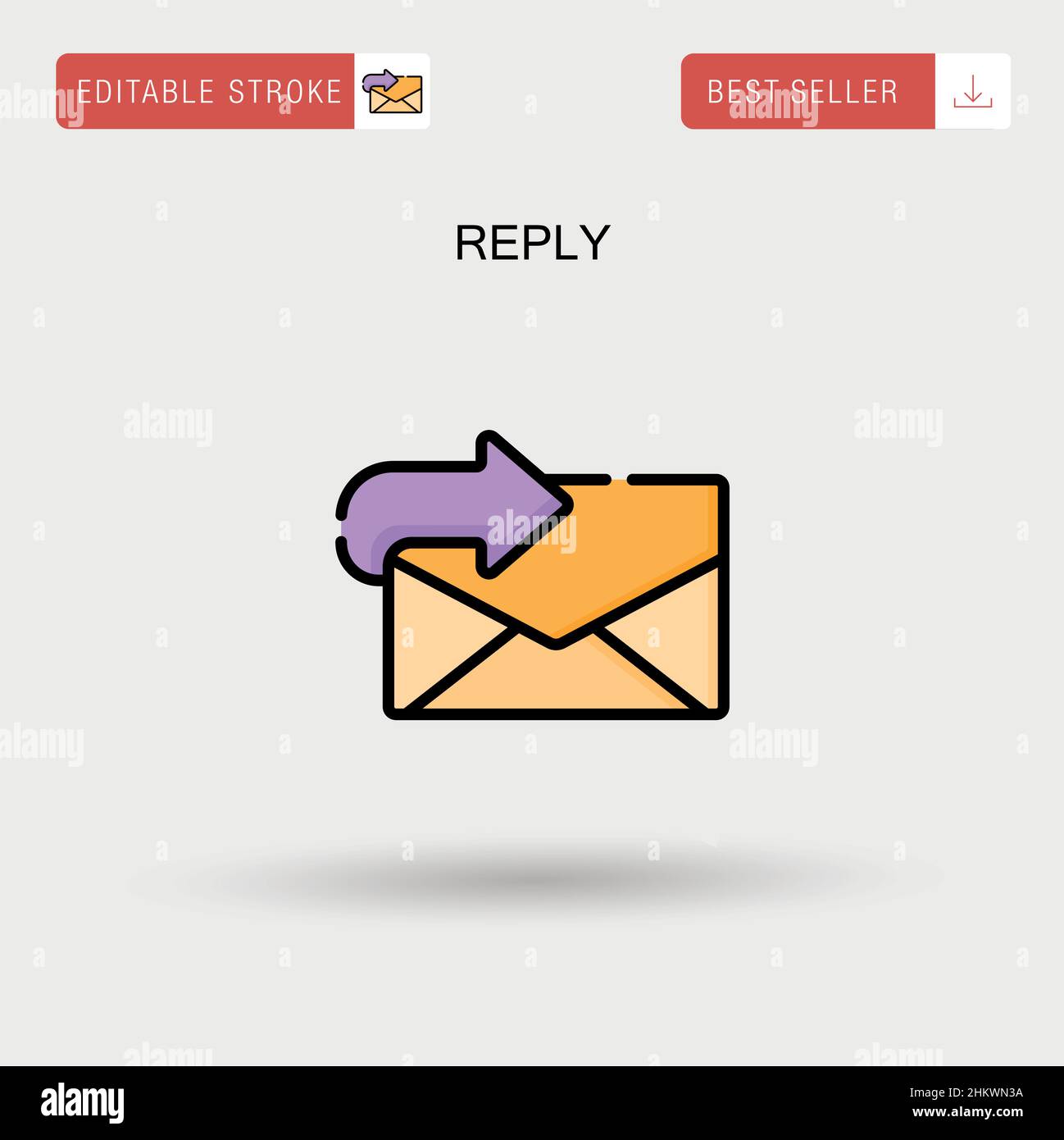 Reply all symbol hi-res stock photography and images - Alamy