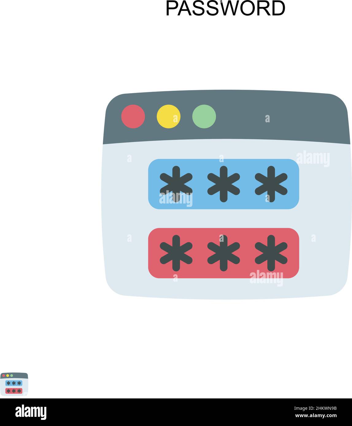 Password Simple vector icon. Illustration symbol design template for web mobile UI element Stock ...