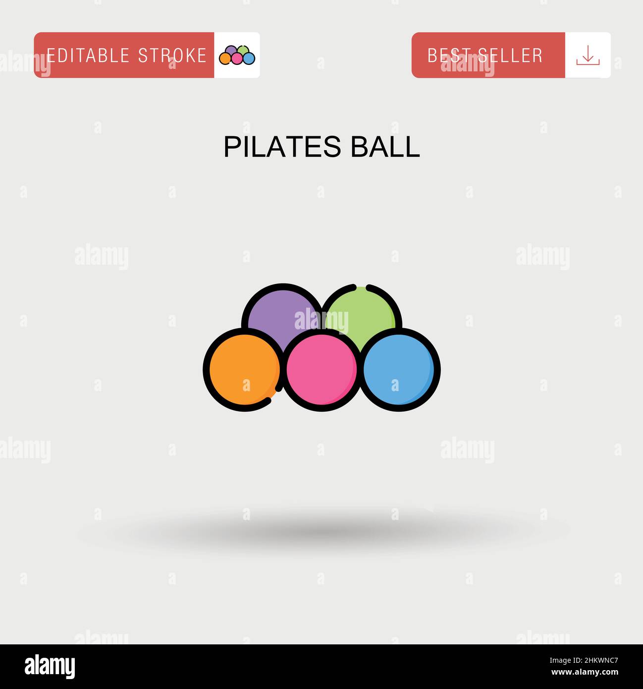 Pilates ball Simple vector icon Stock Vector Image & Art - Alamy