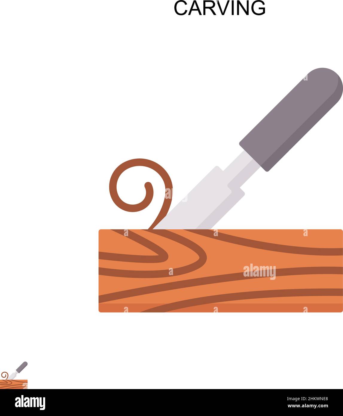 Carving Simple vector icon. Illustration symbol design template for web ...