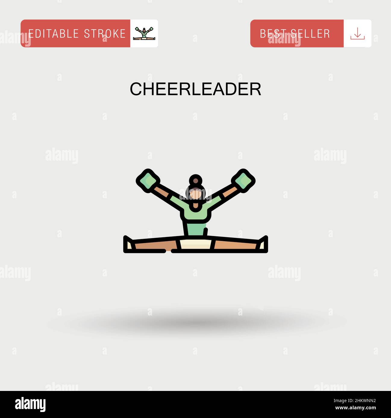 Cheerleader Simple vector icon Stock Vector Image & Art - Alamy