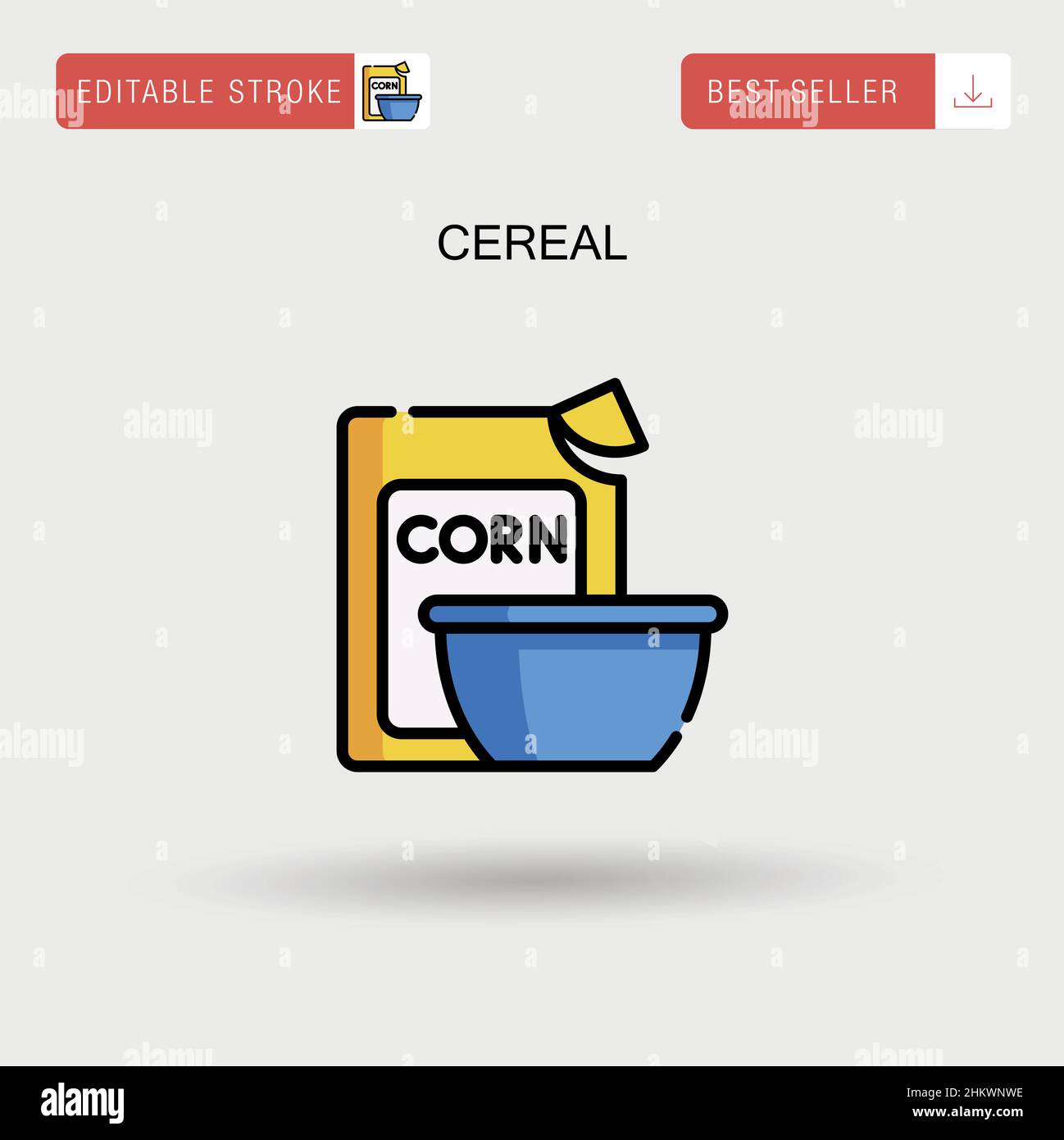 Crispy rice breakfast cereal Stock Vector Images - Alamy