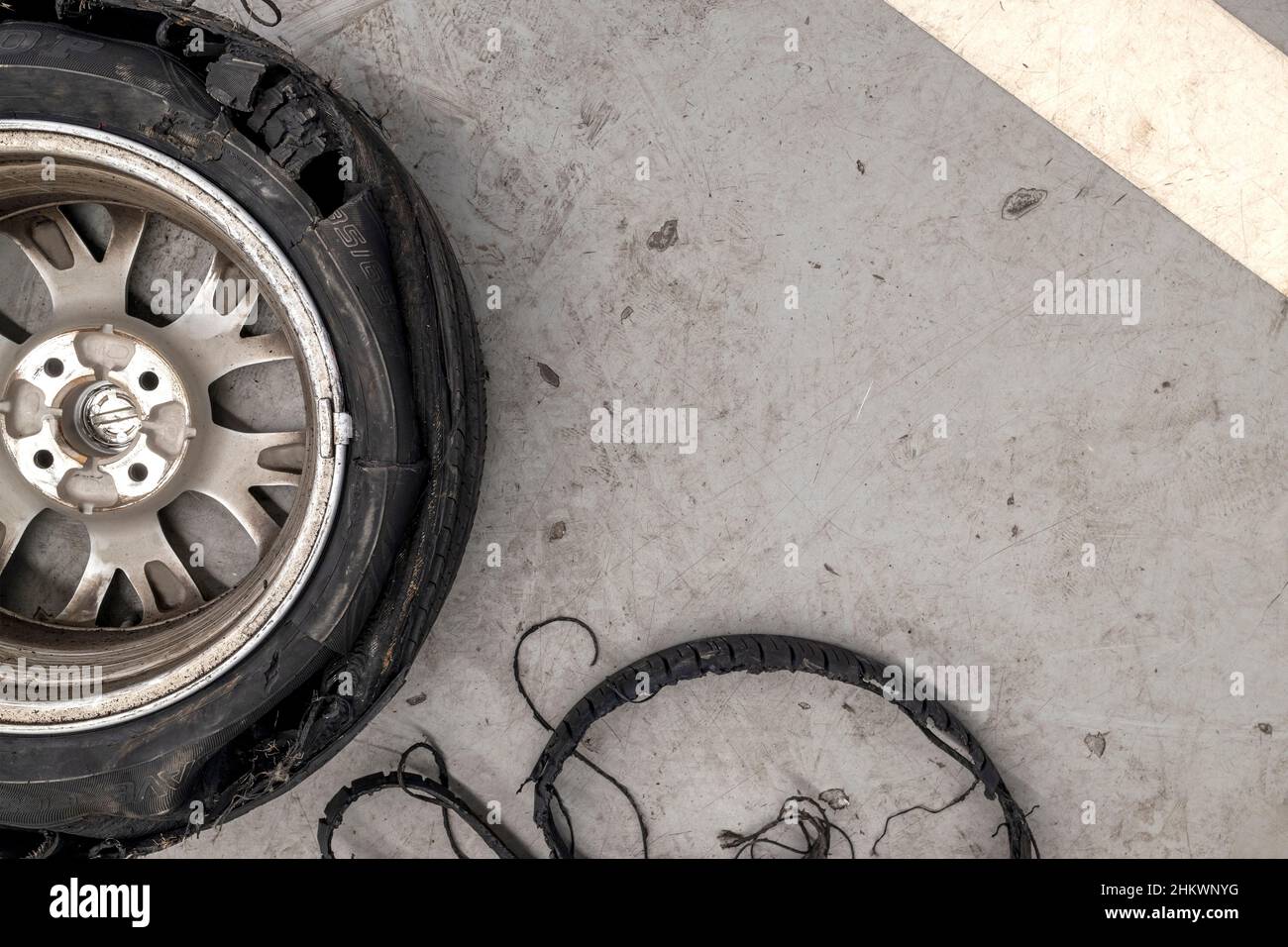 Cracked car tyre hi-res stock photography and images - Alamy
