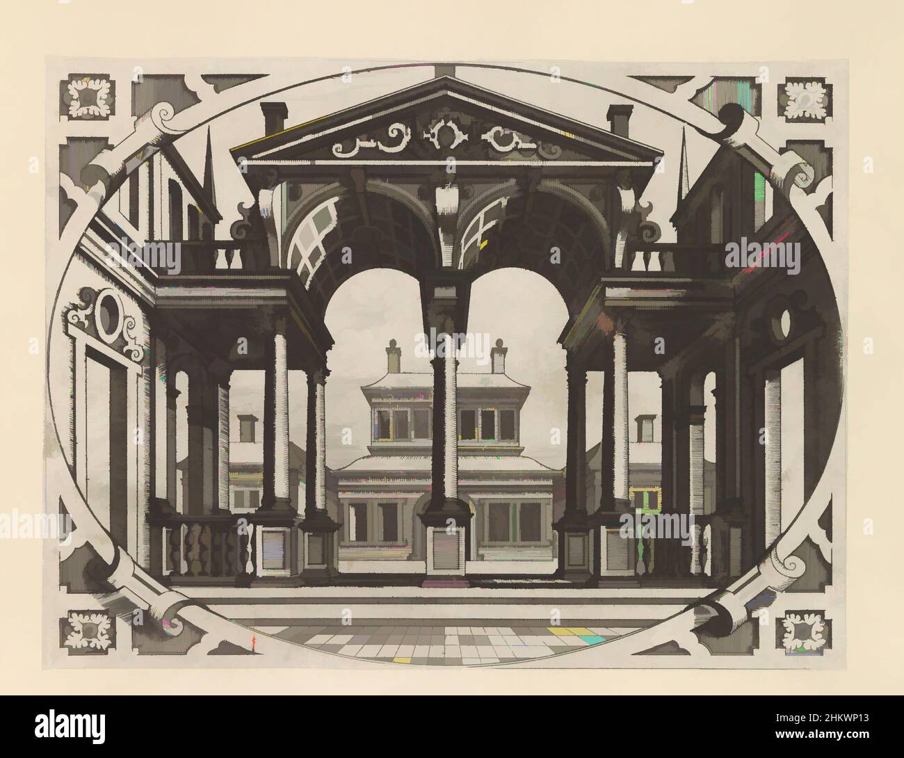 Art inspired by Double portico crowned with a pediment, Variae ...