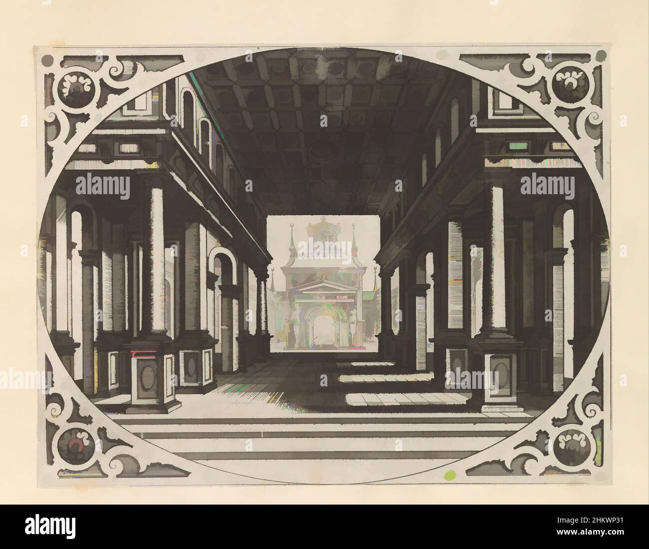 Art inspired by Open hall with a colonnade on both sides, Variae ...