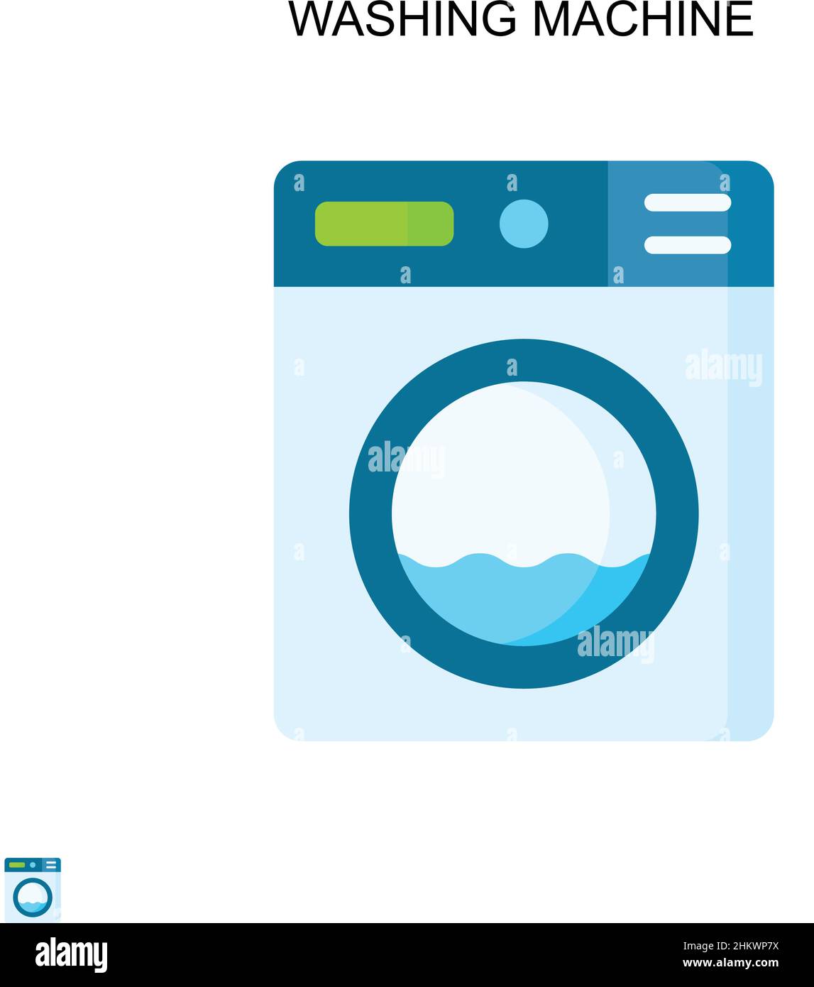 Washing machine Simple vector icon. Illustration symbol design template ...
