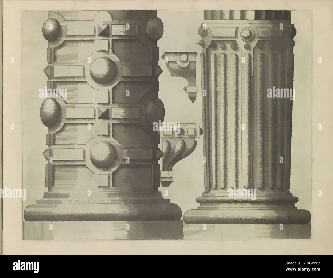 Art inspired by Two 'columnae caelatae' and two consoles, Architectura ...