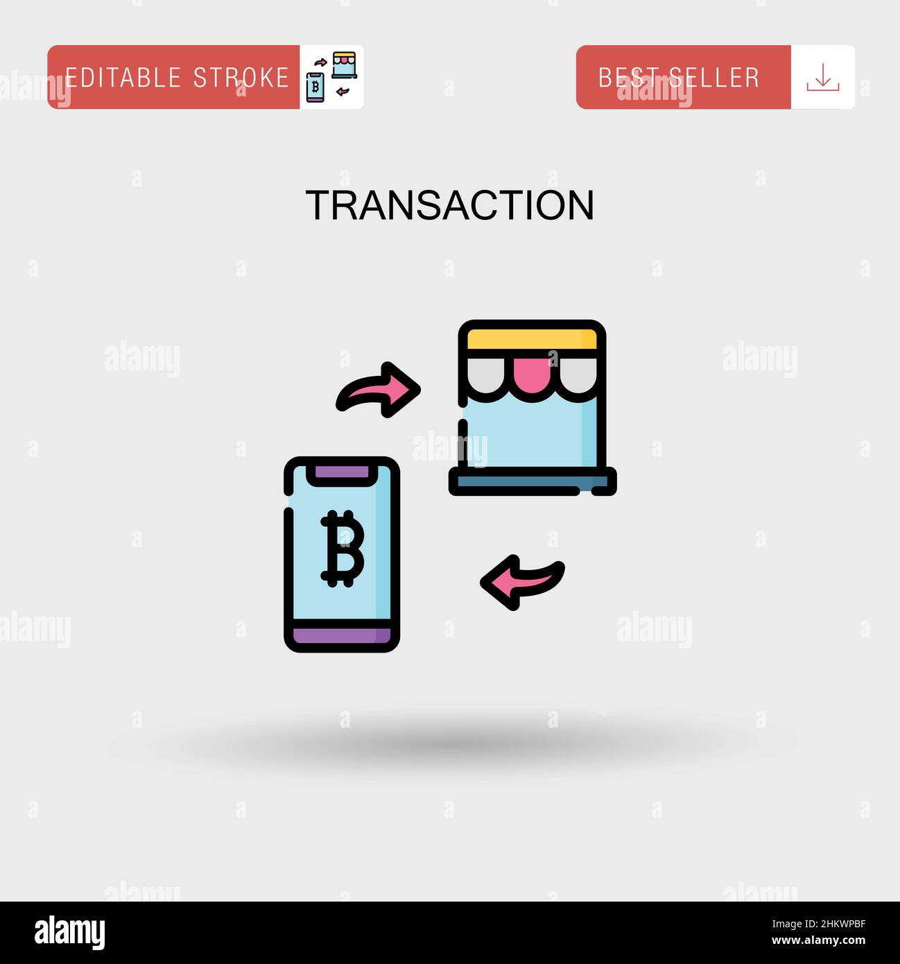 Transaction Simple vector icon Stock Vector Image & Art - Alamy