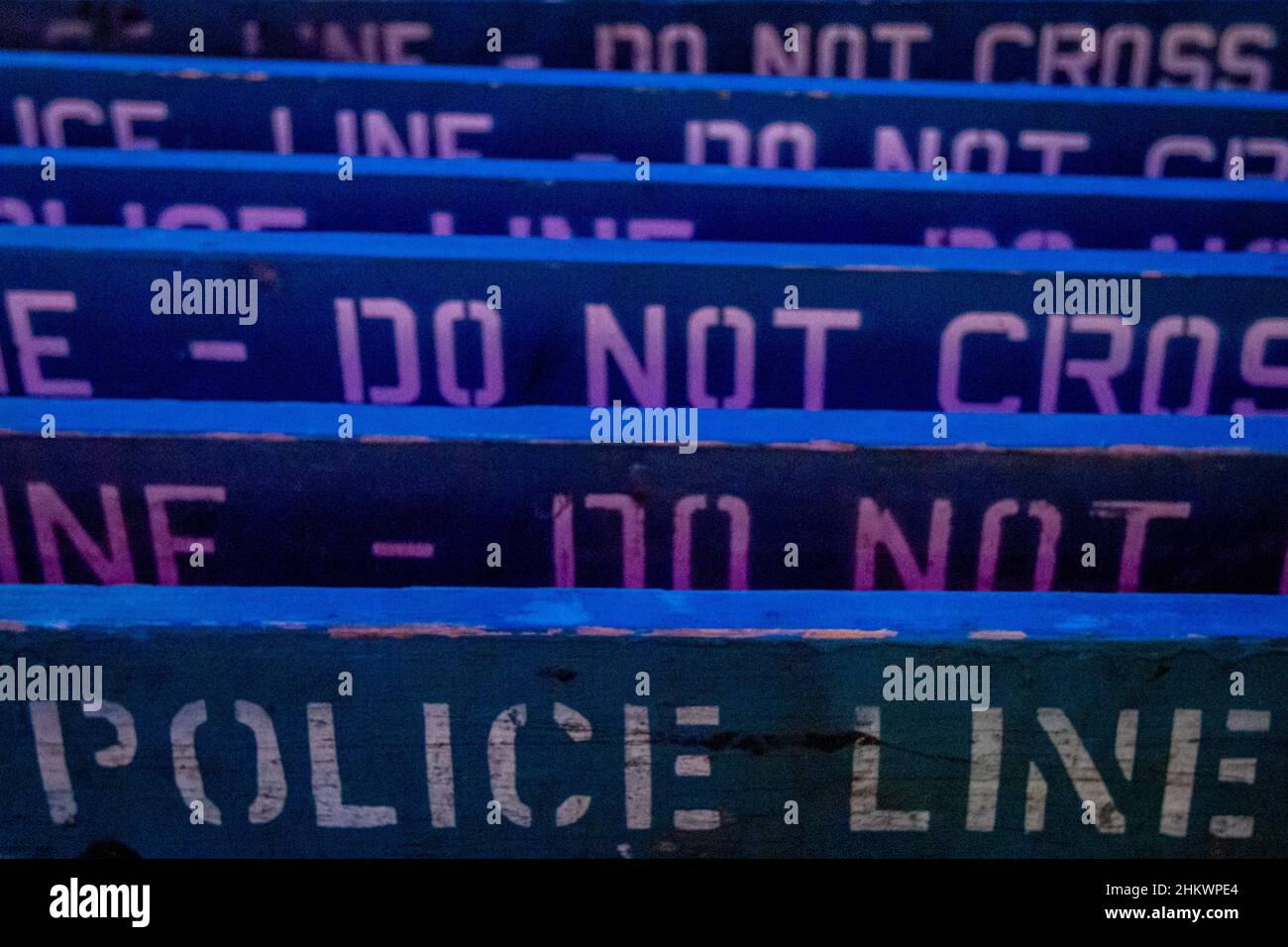 Nypd barrier hi-res stock photography and images - Alamy