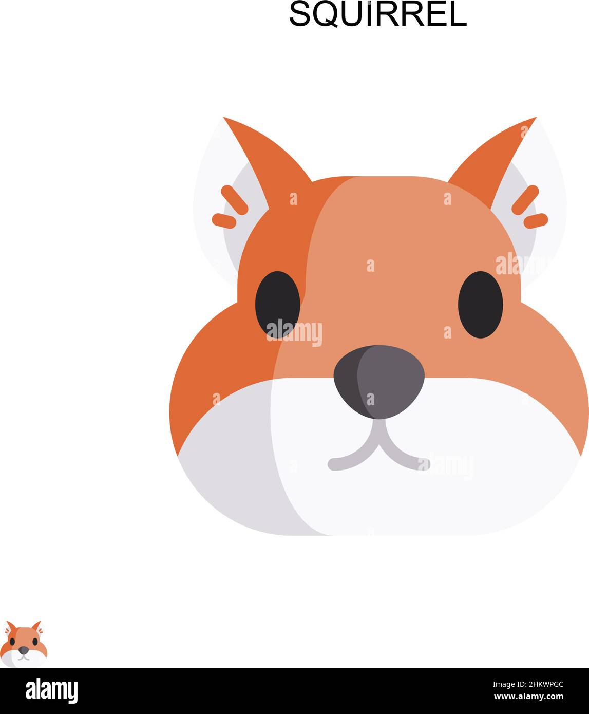 Squirrel Simple vector icon. Illustration symbol design template for ...