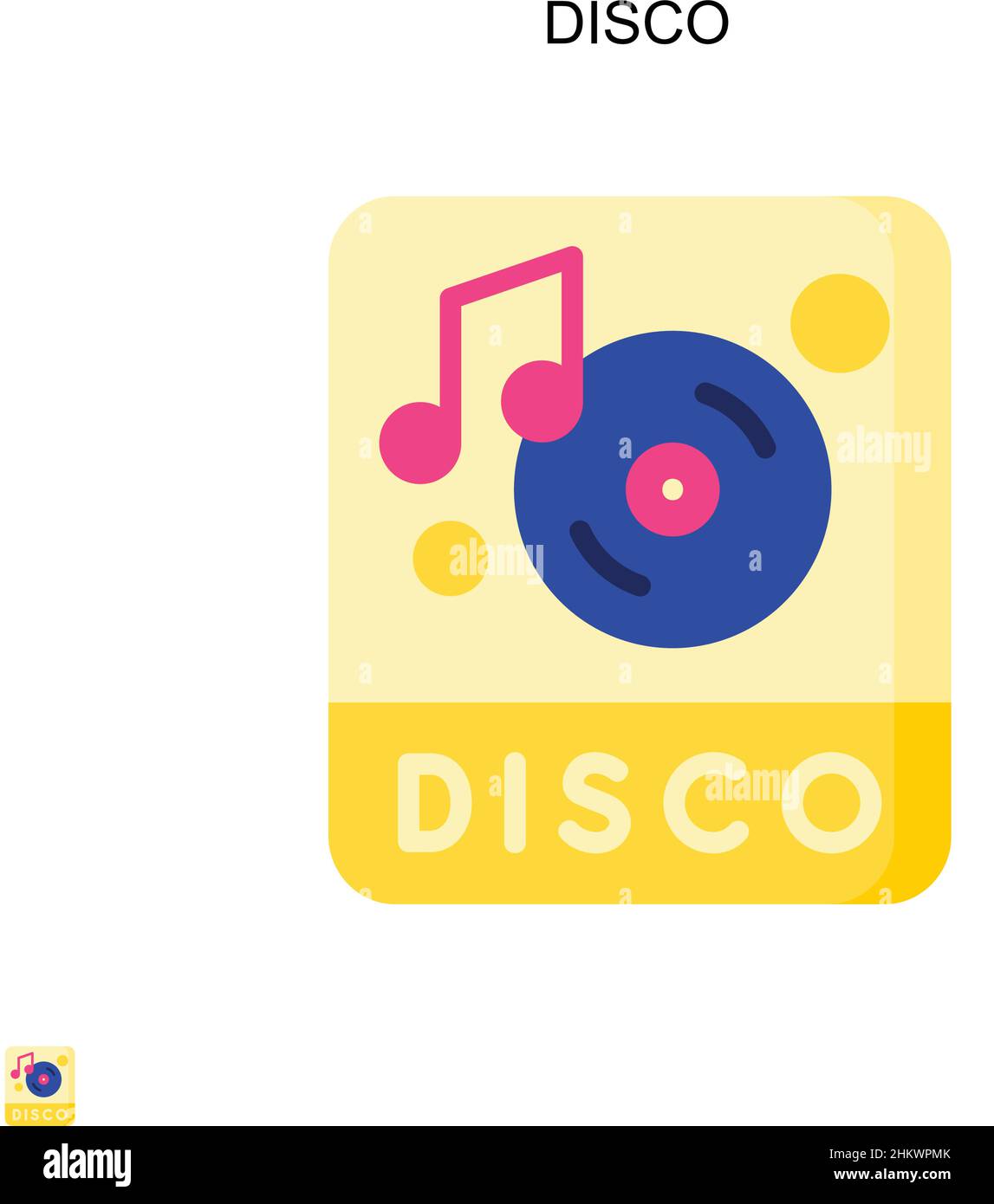 Disco Simple vector icon. Illustration symbol design template for web ...