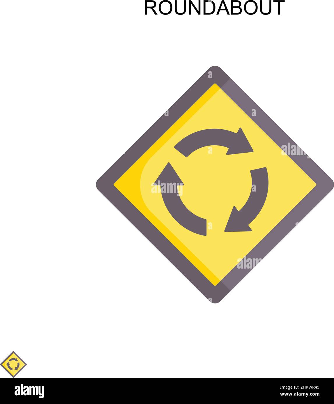 Roundabout Simple vector icon. Illustration symbol design template for web mobile UI element ...