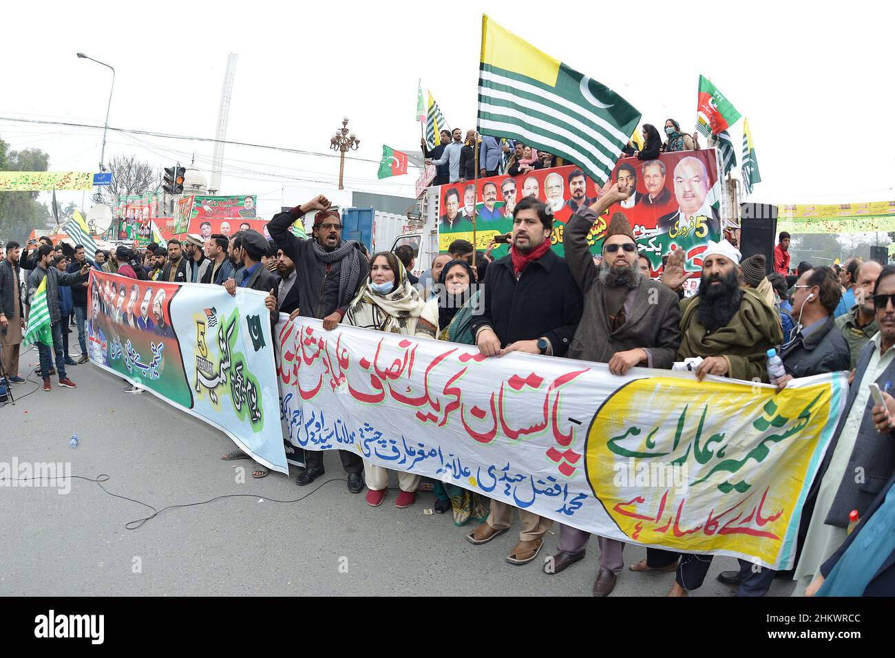 Chief of Tehreek-e-Labbaik Pakistan Hafiz Saad Hussain Rizvi addressing ...
