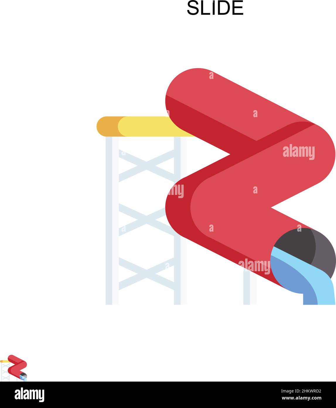 Slide Simple vector icon. Illustration symbol design template for web ...