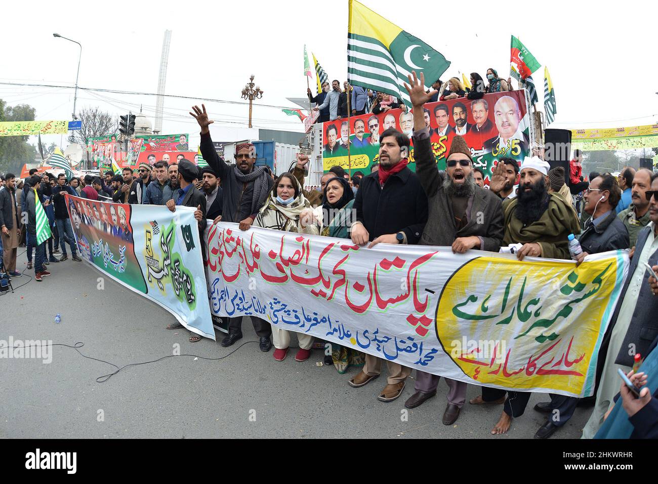 Chief of Tehreek-e-Labbaik Pakistan Hafiz Saad Hussain Rizvi addressing ...
