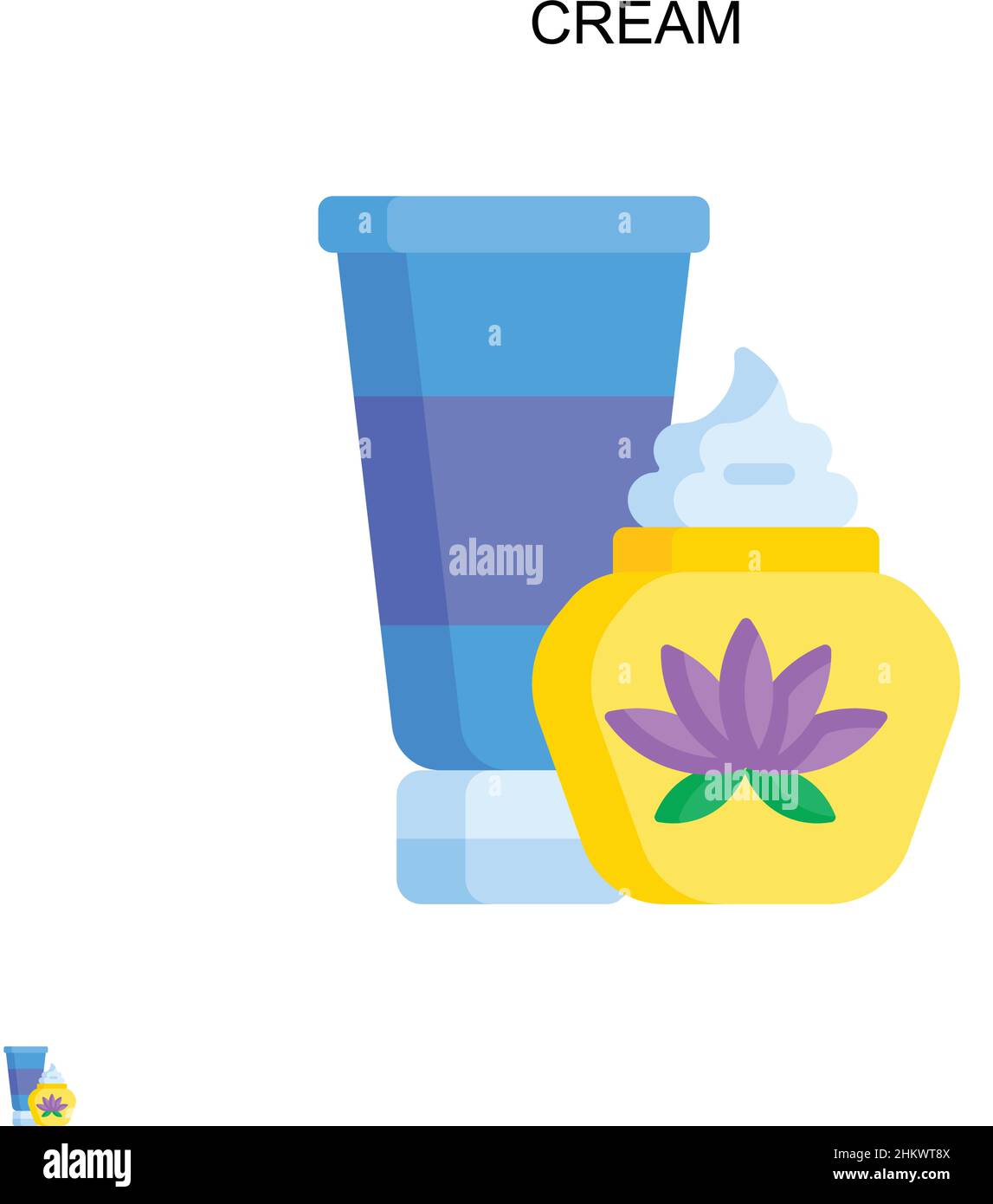 Cream Simple vector icon. Illustration symbol design template for web ...