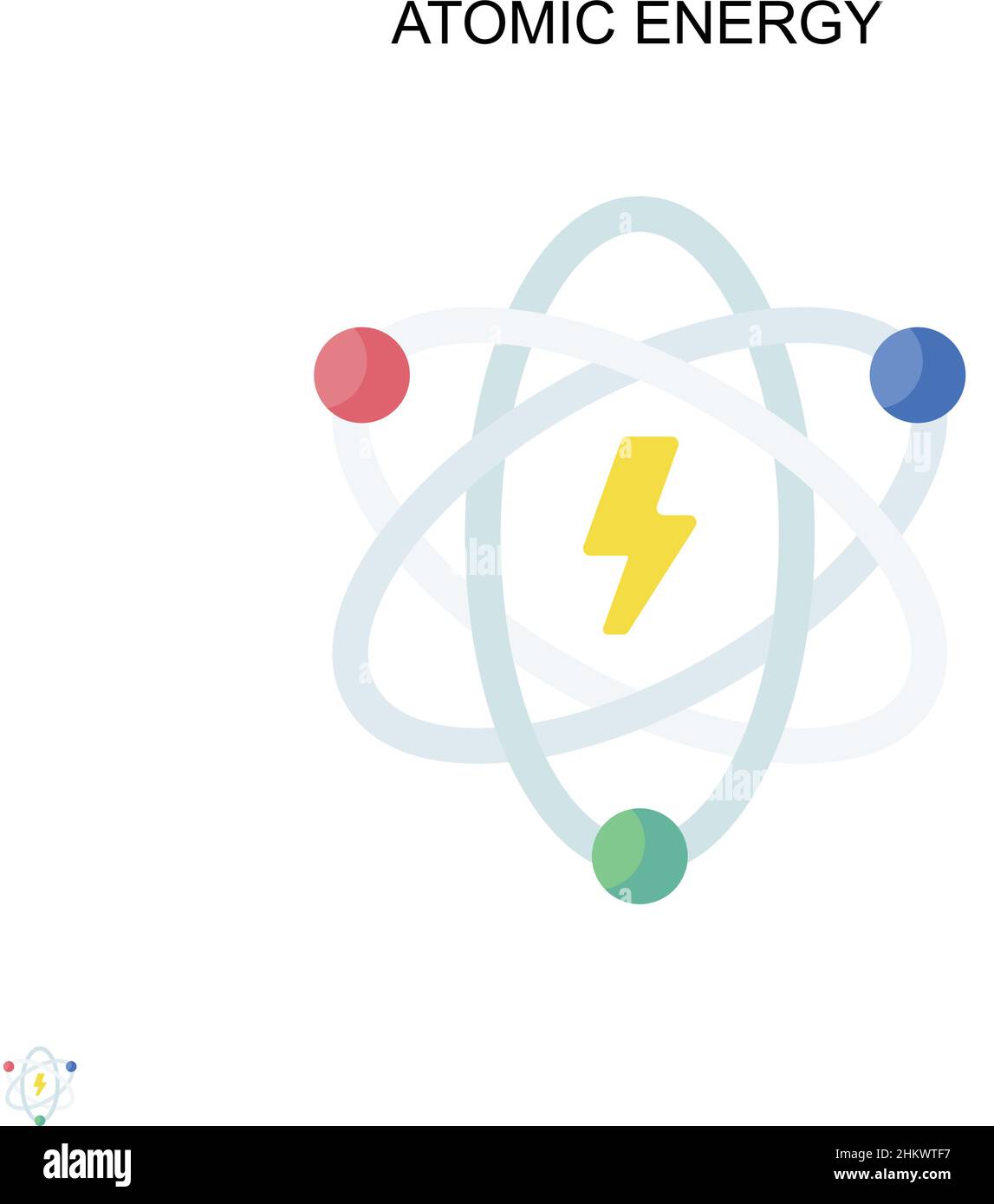 Atomic energy Simple vector icon. Illustration symbol design template ...
