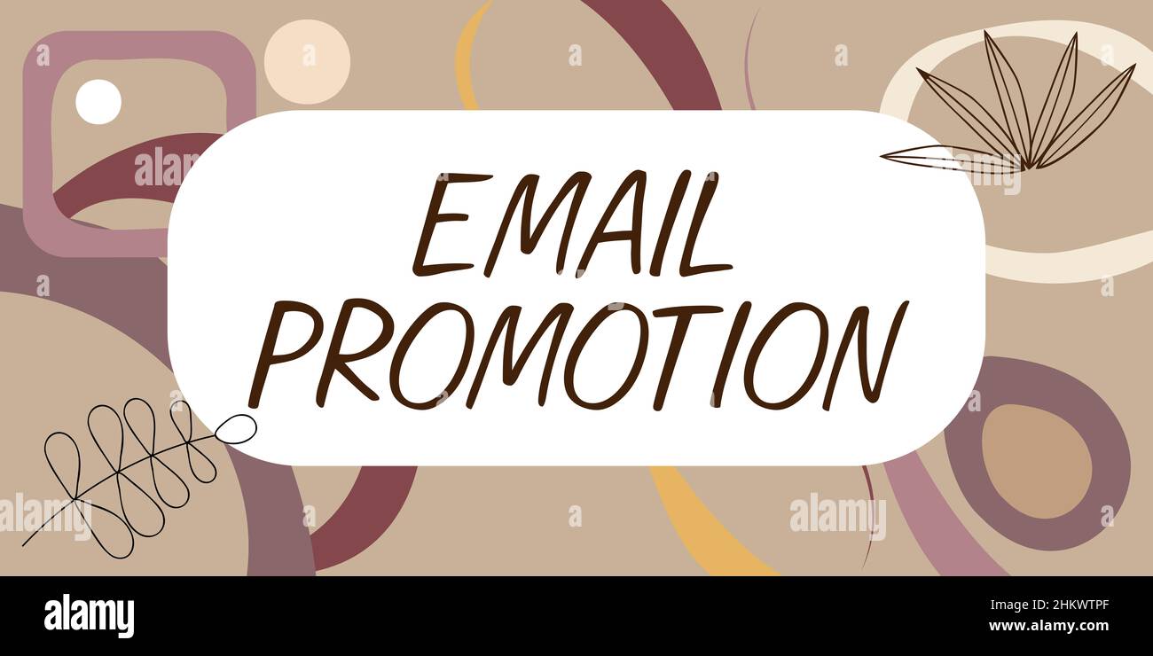Text caption presenting Email Promotion. Business approach commercial ...