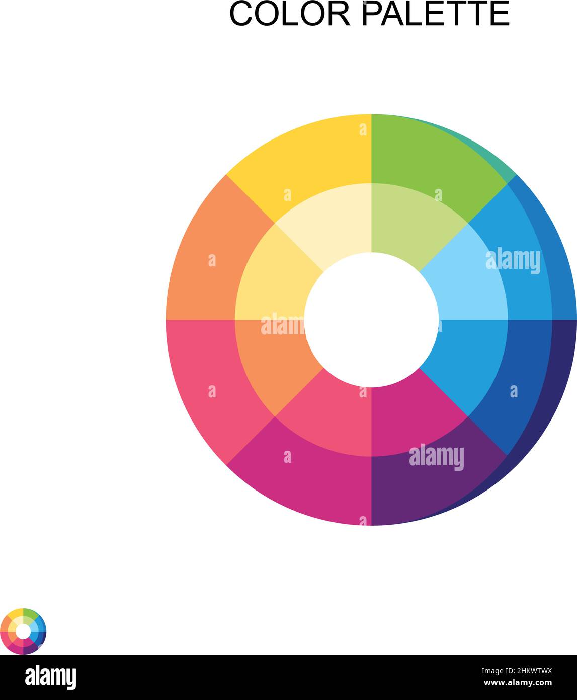 Color palette Simple vector icon. Illustration symbol design template ...