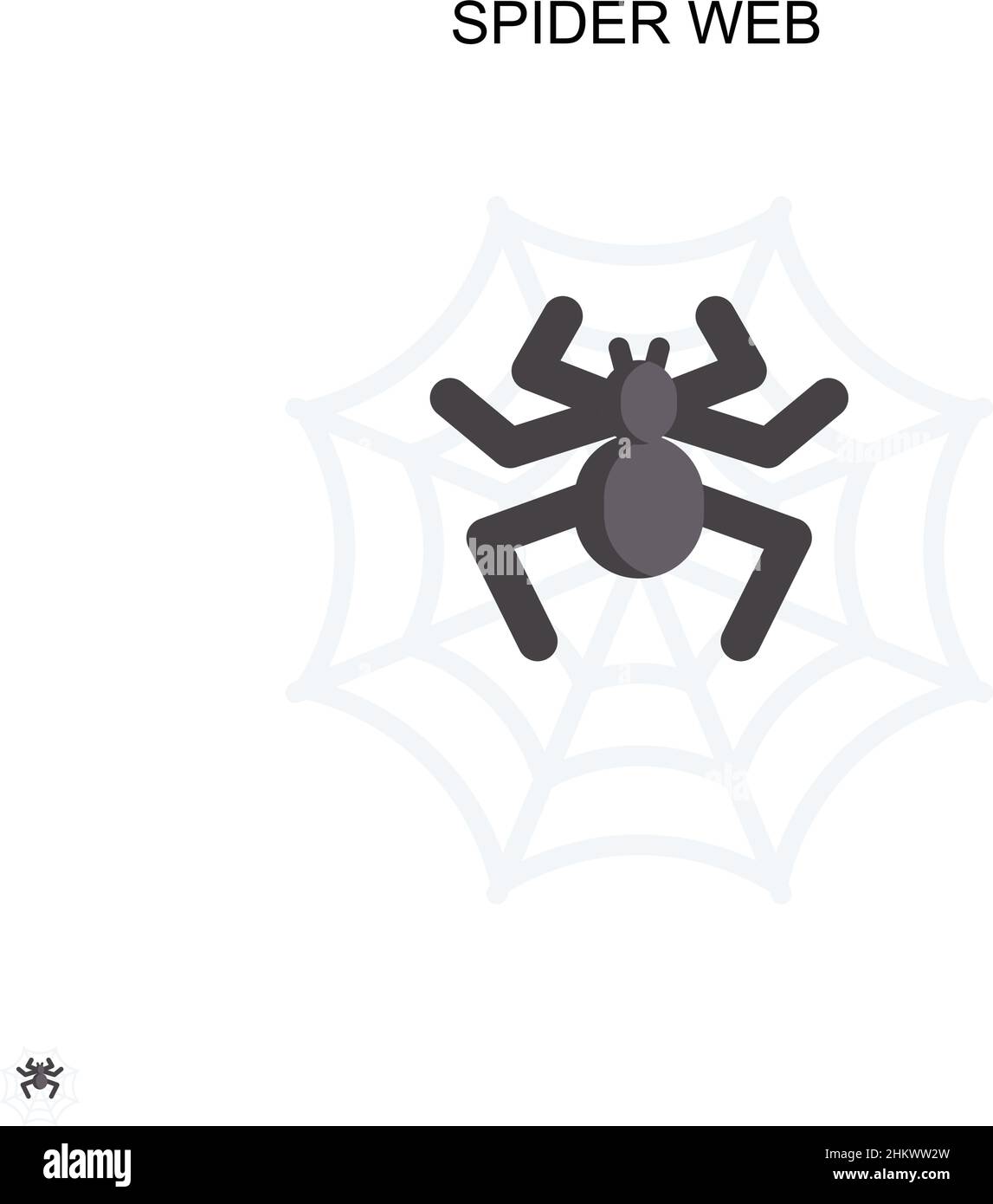 Spider web Simple vector icon. Illustration symbol design template for ...