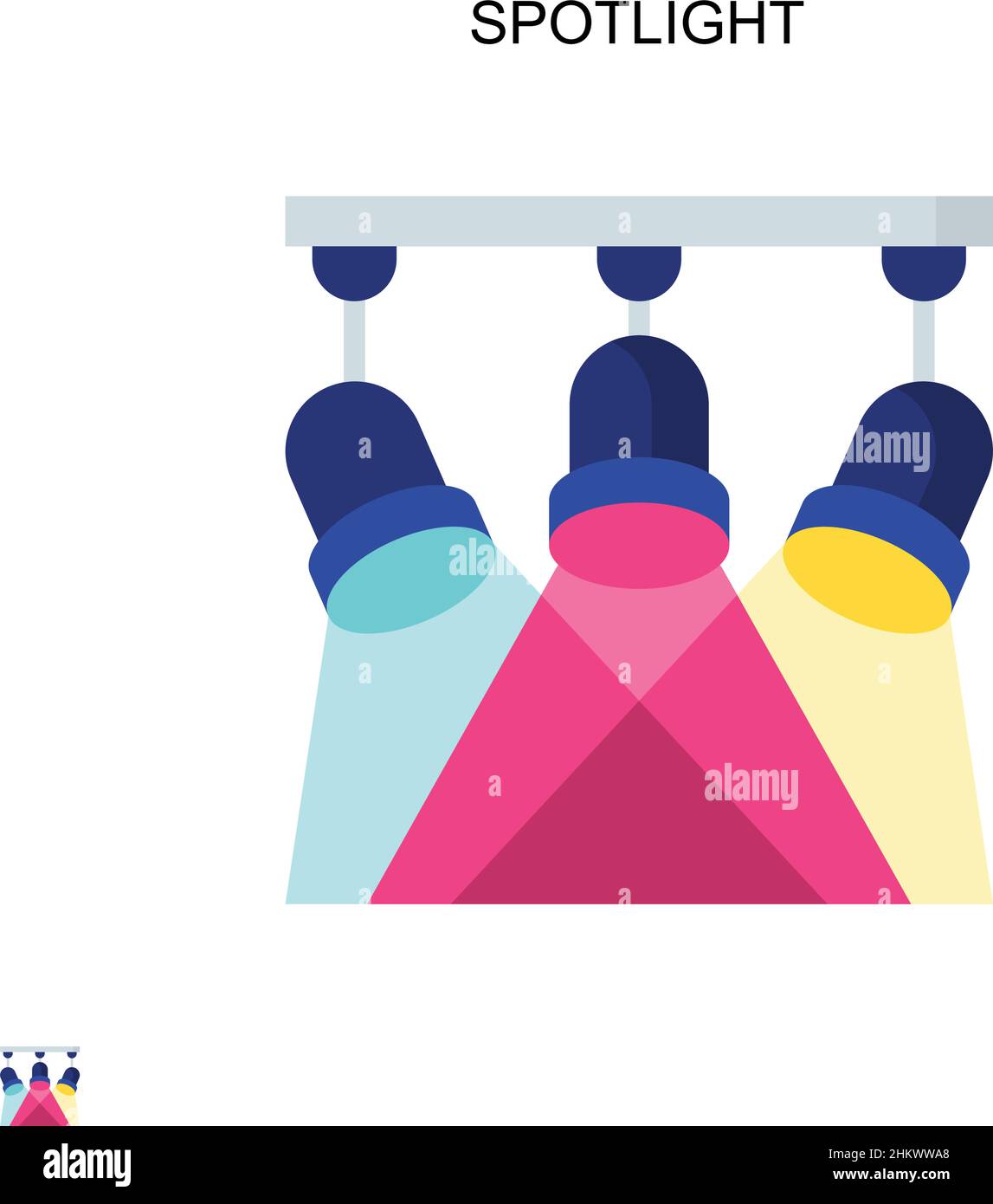 Spotlight Simple vector icon. Illustration symbol design template for ...