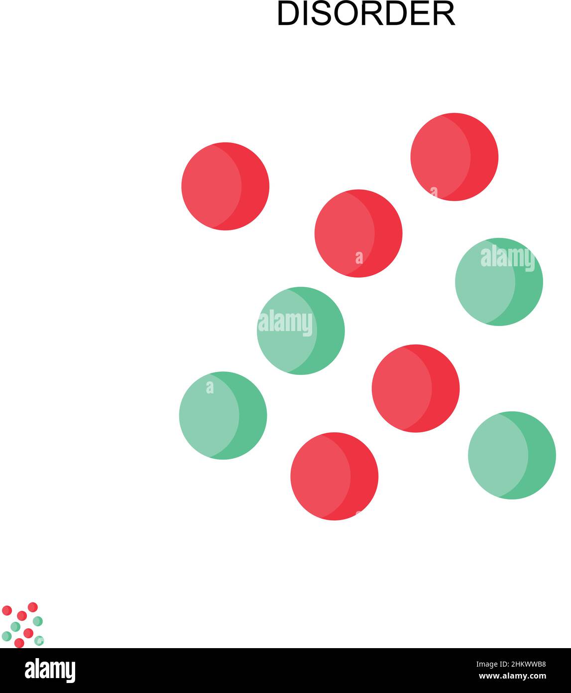 Disorder Simple vector icon. Illustration symbol design template for ...