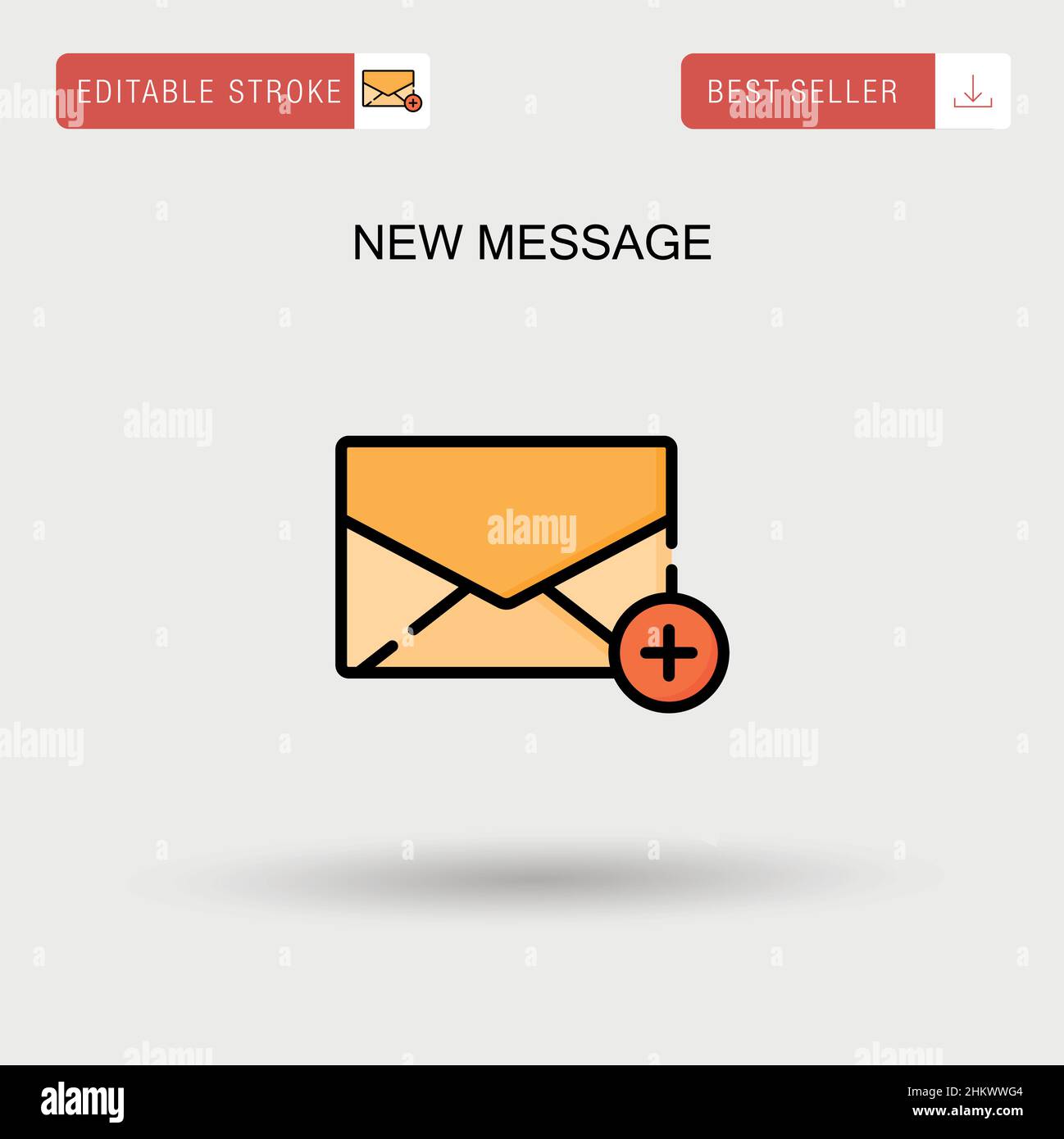 New message Simple vector icon Stock Vector Image & Art - Alamy