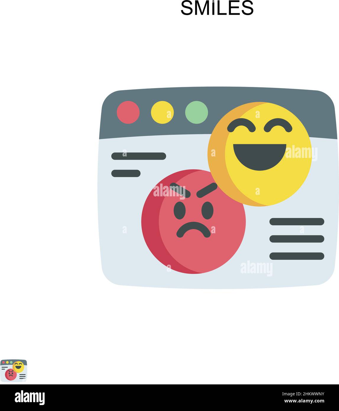 Smiles Simple vector icon. Illustration symbol design template for web ...