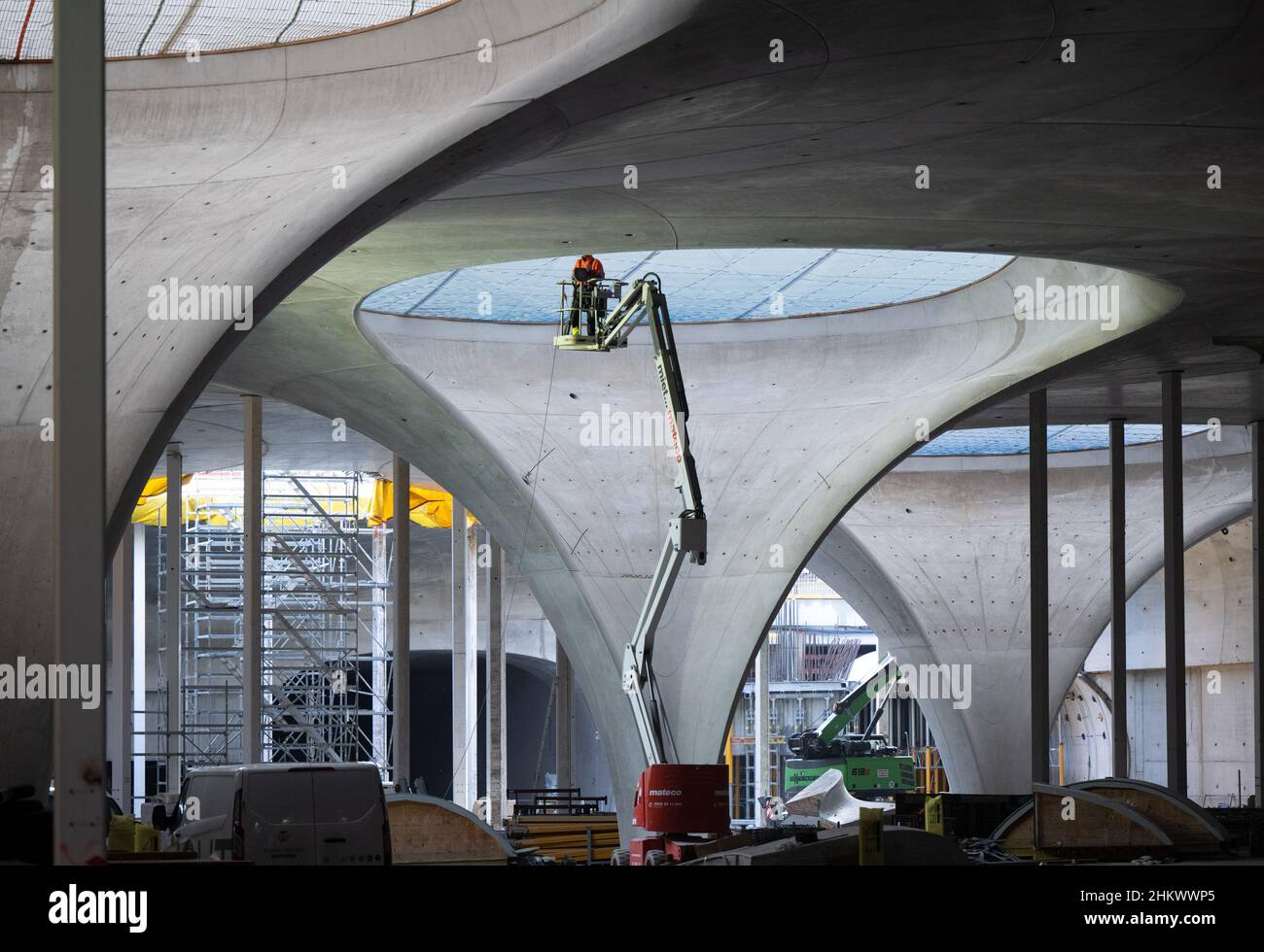 Stuttgart, Germany. 03rd Feb, 2021. Construction work on the station ...