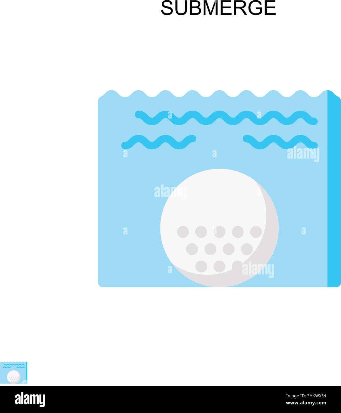 Submerge Simple vector icon. Illustration symbol design template for ...