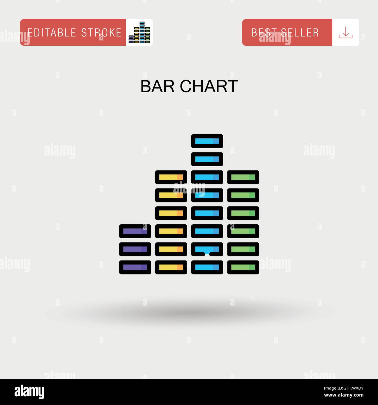 Bar chart Simple vector icon Stock Vector Image & Art - Alamy