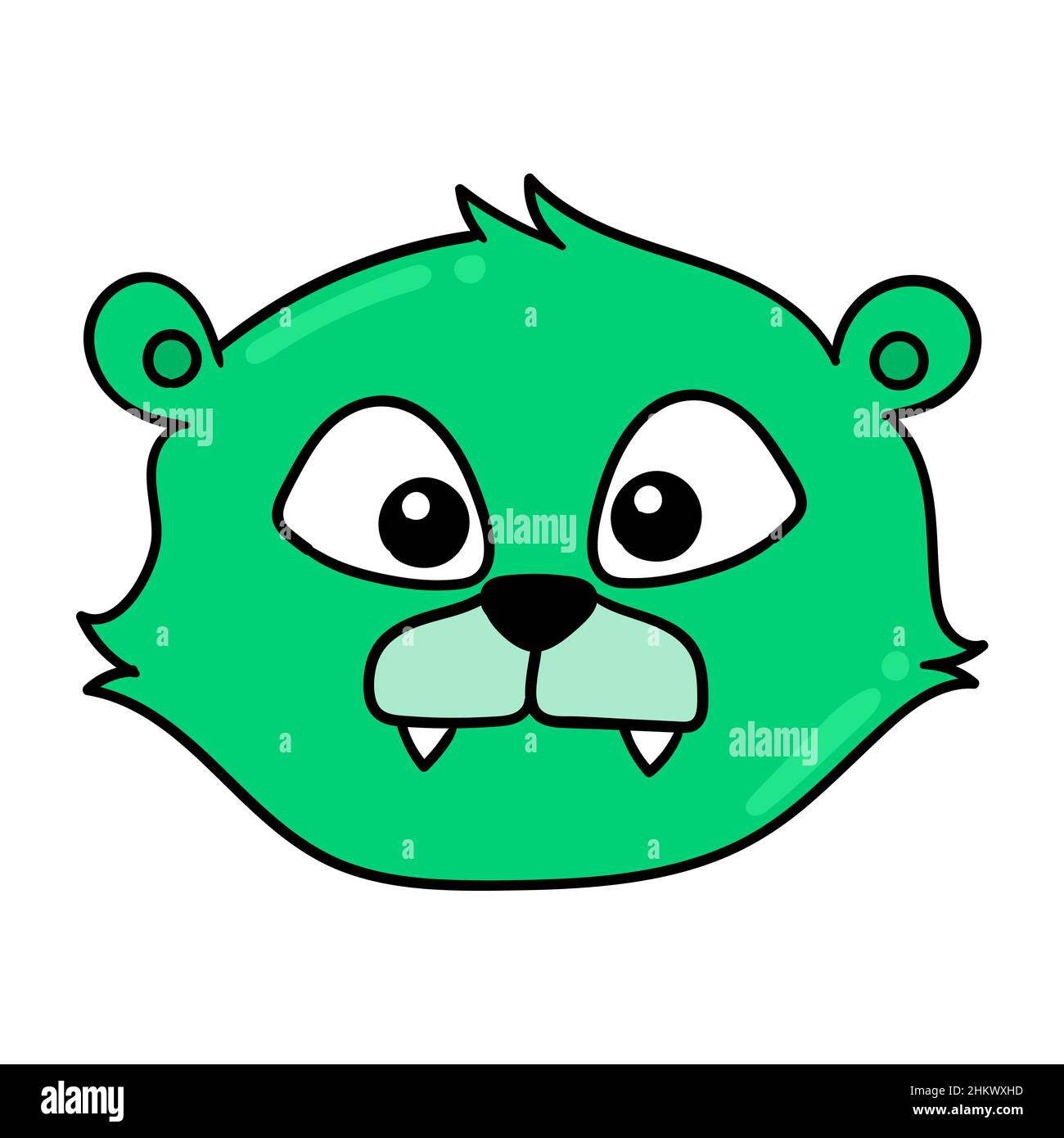 gloomy face cat head Stock Vector Image & Art - Alamy