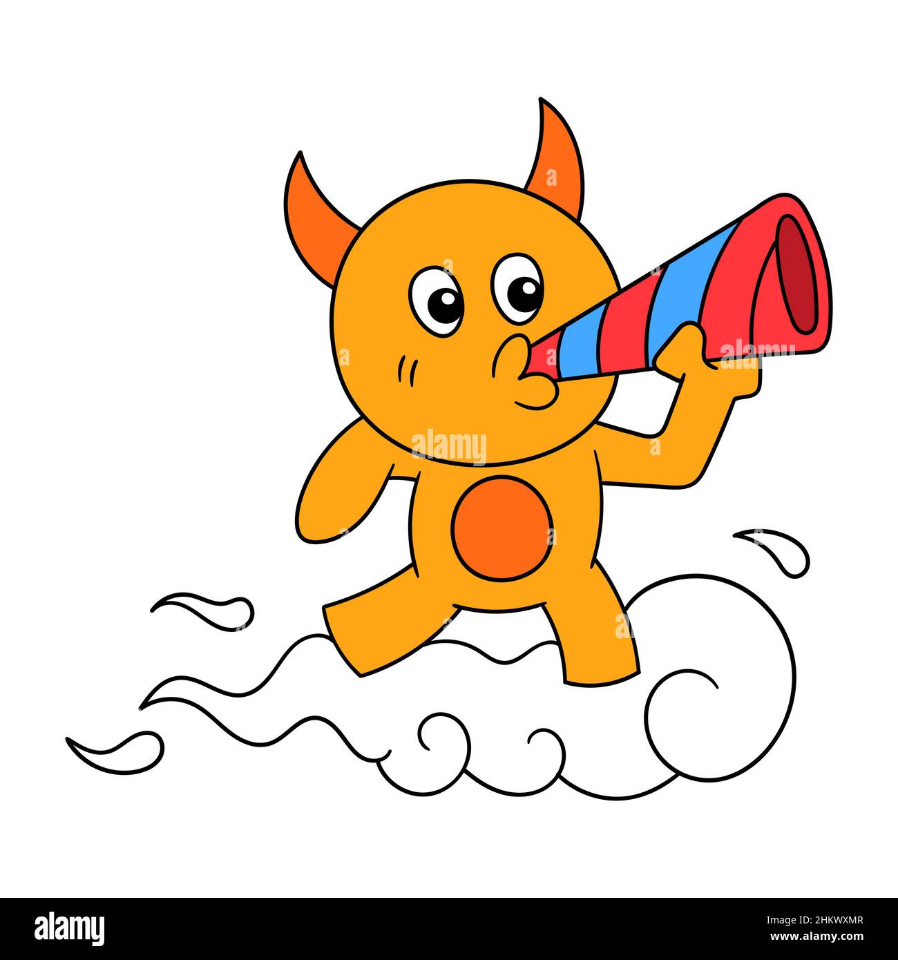 Little devil cartoon illustration hi-res stock photography and images ...