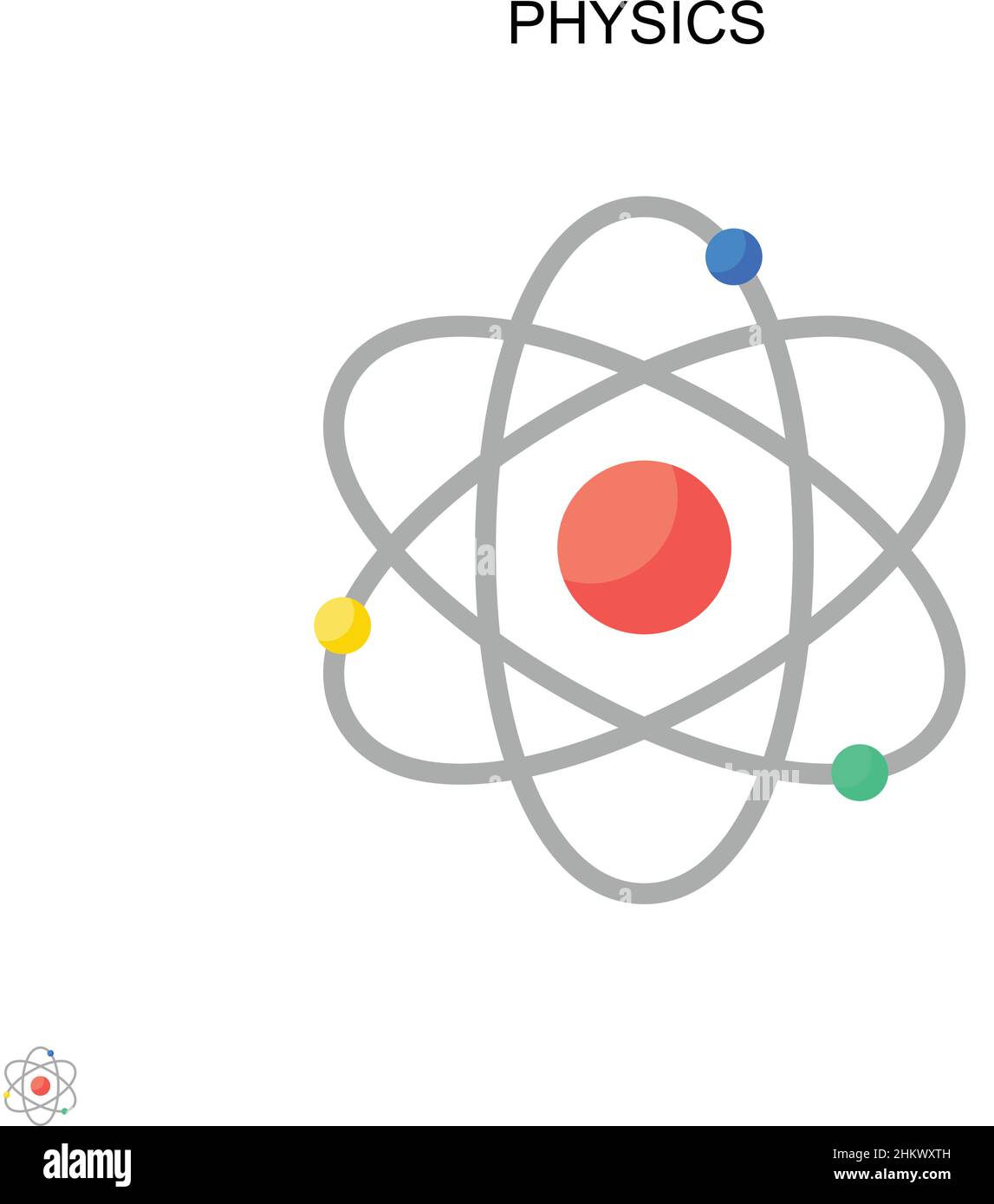 Physics Simple vector icon. Illustration symbol design template for web ...
