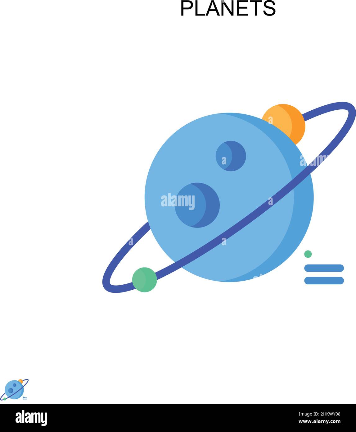Planets Simple vector icon. Illustration symbol design template for web ...