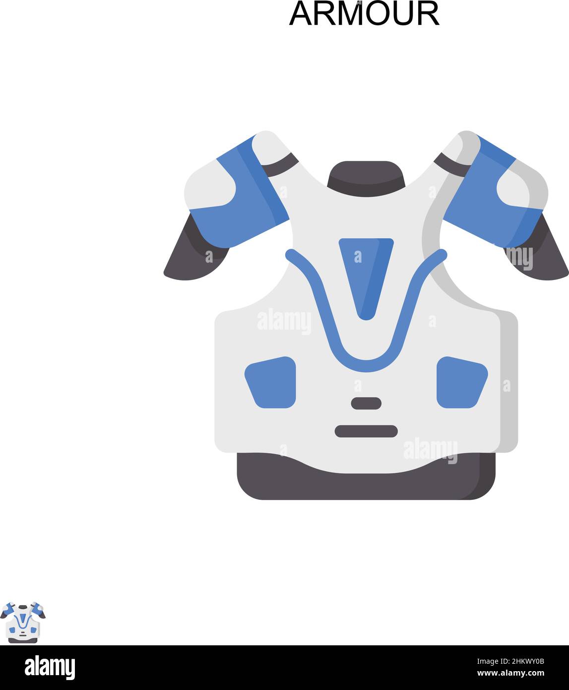 Armour Simple vector icon. Illustration symbol design template for web ...