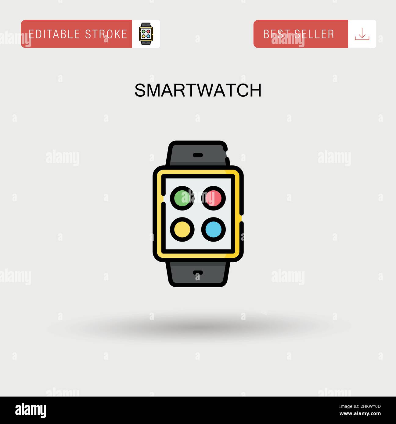 Smartwatch Simple vector icon Stock Vector Image & Art - Alamy