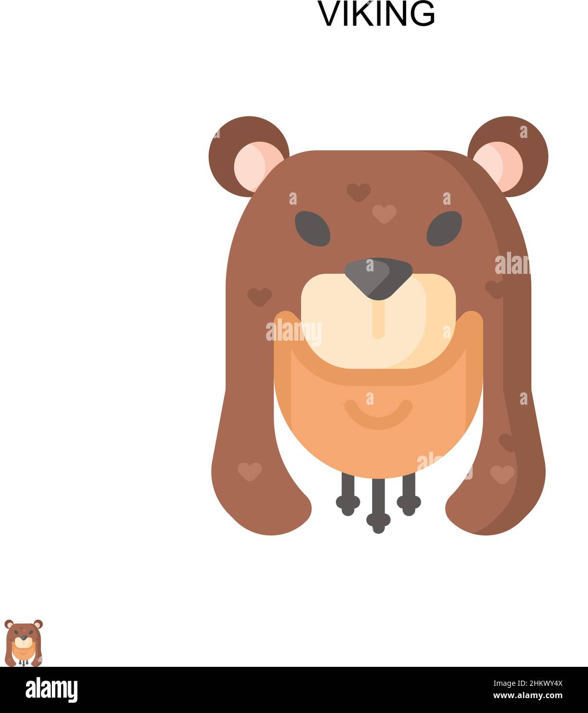 Viking Simple vector icon. Illustration symbol design template for web ...