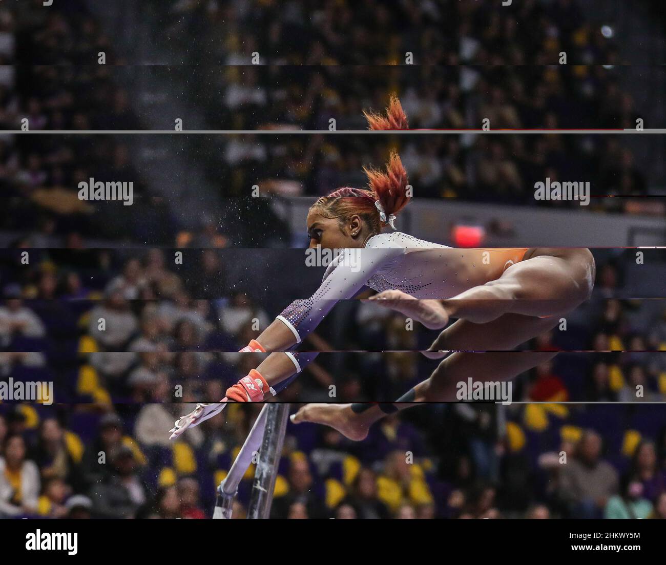 Baton Rouge, LA, USA. 5th Feb, 2022. Auburn's Derrian Gobourne performs ...