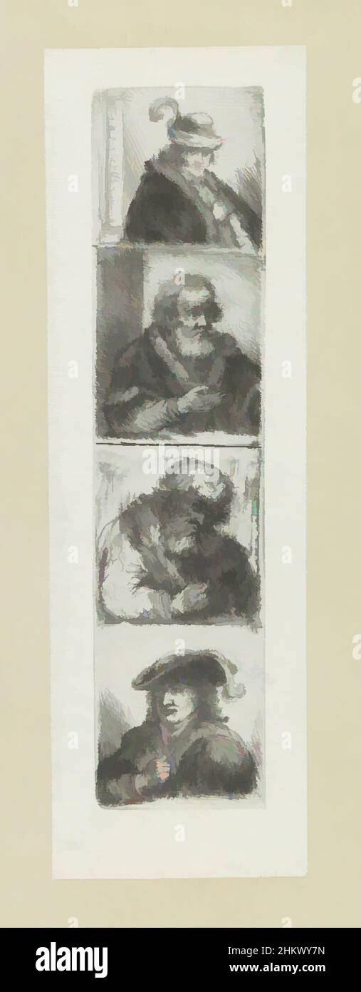Art inspired by Four men's portraits, The Compleat Work of Etchings by ...